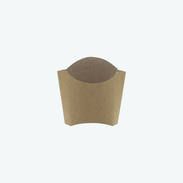 French Fries Box. Folded Size: 10 x 11 x 4cm. Preformed. | Nature Pack